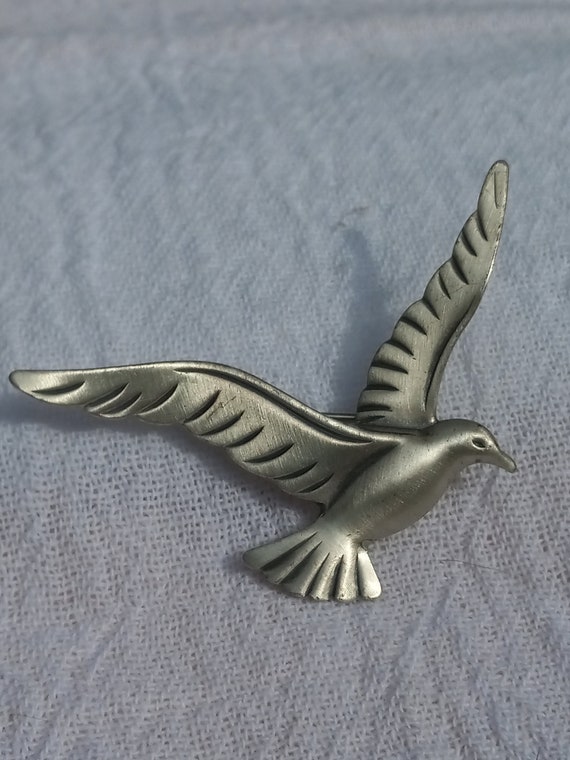Beau Sterling Set Seagull Scatter Pins & Earrings - Gem