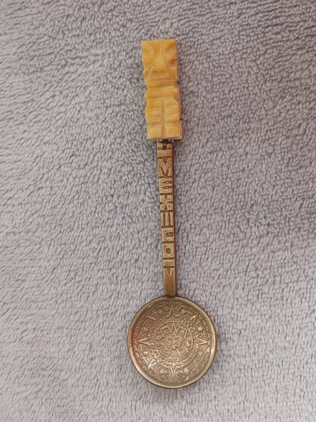 Vintage Aztec Mayan Calendar Stone Mexico Souvenir Spoon - Etsy