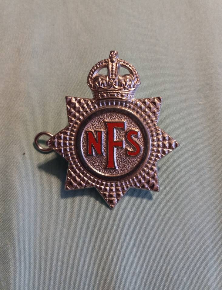 Vintage NFS National Fire Service Metal Badge Cap Emblem RARE | Etsy