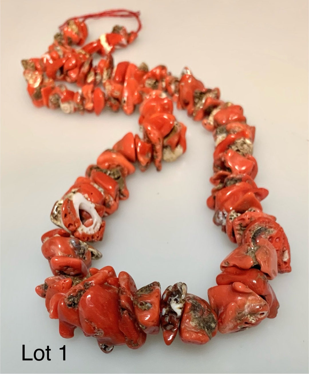 Buy Large Real Natural Deep Red Mediterranean Red Coral Strand From ...