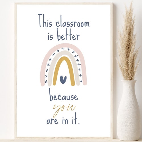 Boho Inclusive Classroom Decor Printable Wall Art Classroom - Etsy
