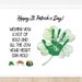 St Patricks Day Handprint Art Craft, Printable | Saint Patricks Day ...