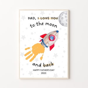 Fathers Day Handprint Art Craft, PRINTABLE Gift for Dad From Kids ...