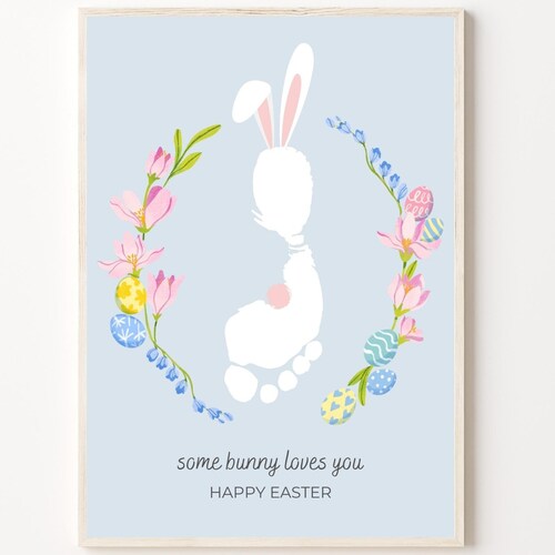 Bunny Chick / Footprint Handprint Hand Foot Art Craft / Hoppy - Etsy Canada