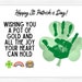 St Patricks Handprint Card, Preschool Activity Art, Saint Patricks Day ...