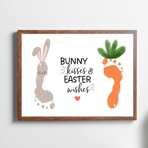 Easter Footprint Handprint Art Craft, Printable | Kids Baby Toddler or ...