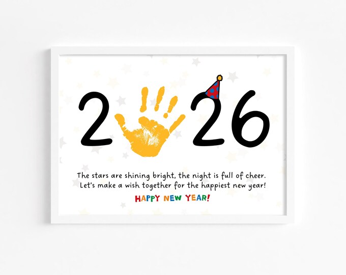 2026 New Years Poem Handprint Craft Kindergarten Preschool Prek Daycare ...