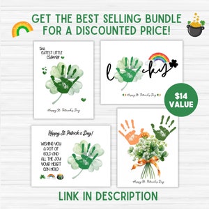 St Patricks Day Handprint Art Craft, Printable | Saint Patricks Day ...