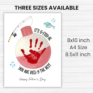 Father's Day Handprint Art Craft Bundle, PRINTABLE| Gift for Dad From ...
