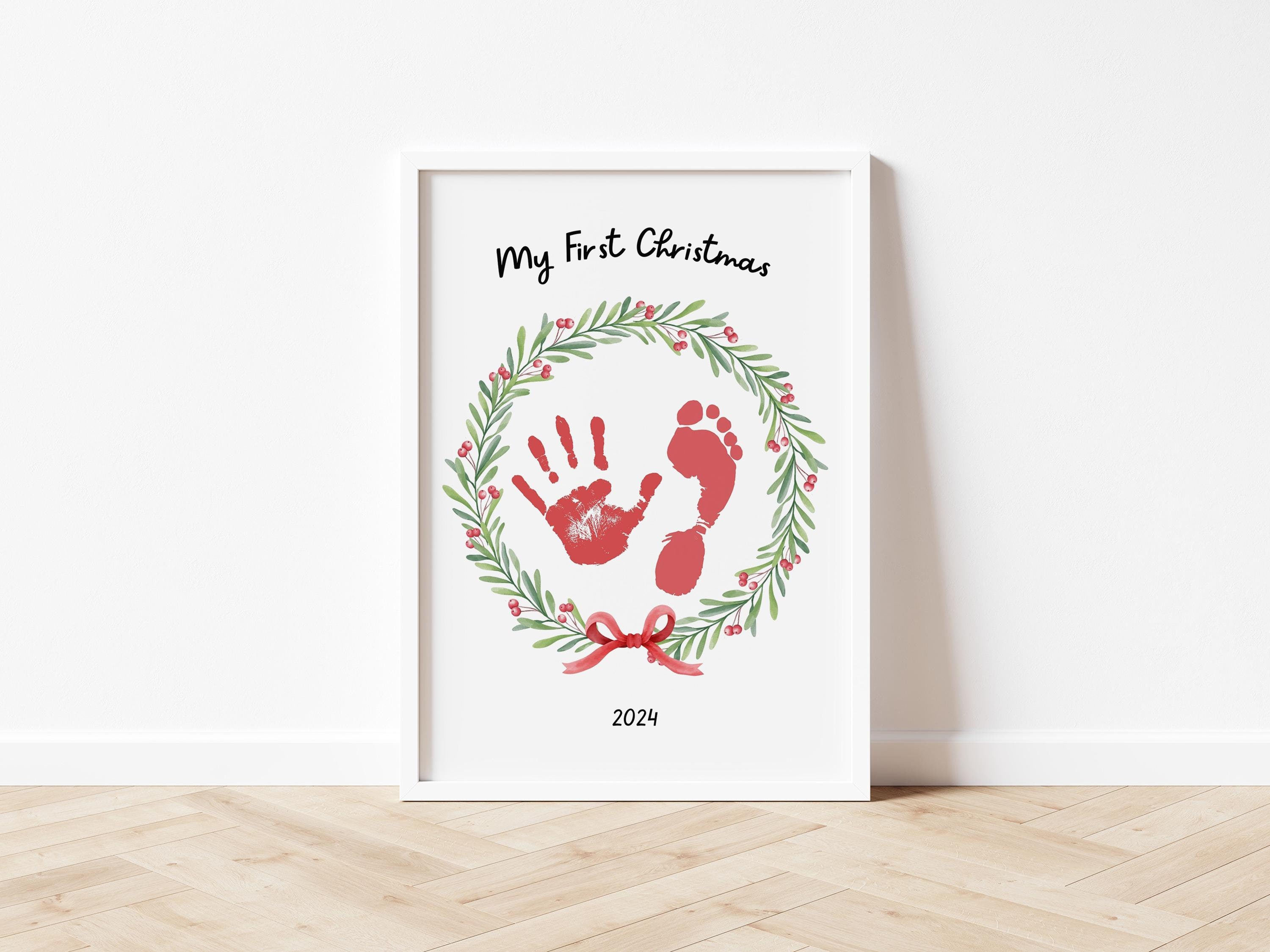 My First Christmas: Handprint Art for Infants and Toddlers, Printable ...