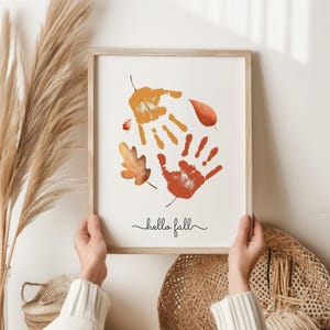 Fall Handprint Craft, Printable | Leaves Handprint Art, Autumn, Kids ...