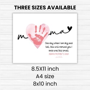 Mother's Day Mama Handprint Art, Printable | Craft for Mom From Baby ...