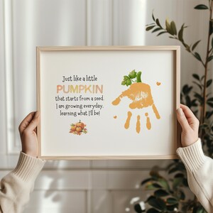 Printable Pumpkin Handprint Art | Fall Poem Craft for Kids | Preschool ...
