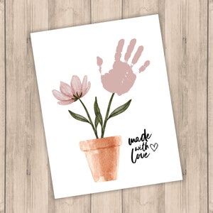 Flower Handprint Craft Art, Mothers Day Activity, for Mom or ...