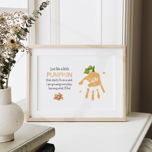 Printable Pumpkin Handprint Art | Fall Poem Craft for Kids | Preschool ...