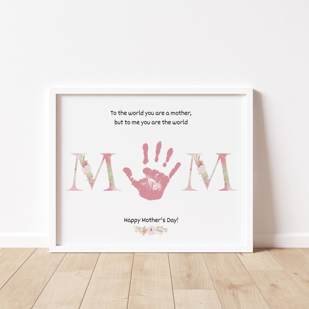 Mother's Day Handprint Art, Printable | Craft for Mom From Baby ...