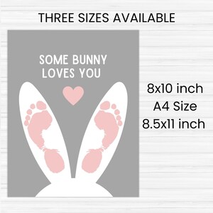 Some Bunny Loves You, Easter Bunny Footprint Handprint Art, Easter ...