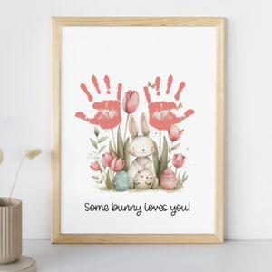Easter Handprint Art Craft, Printable | Spring Craft | Kids Baby ...