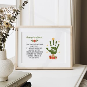 Christmas Handprint Art Craft, Printable, Holiday DIY Card Gift for ...