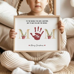 Christmas Handprint Art, Printable | DIY Xmas Keepsake Gift for Mom ...