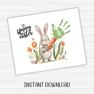 Easter Handprint Art Craft, Printable | Spring Craft | Kids Baby ...