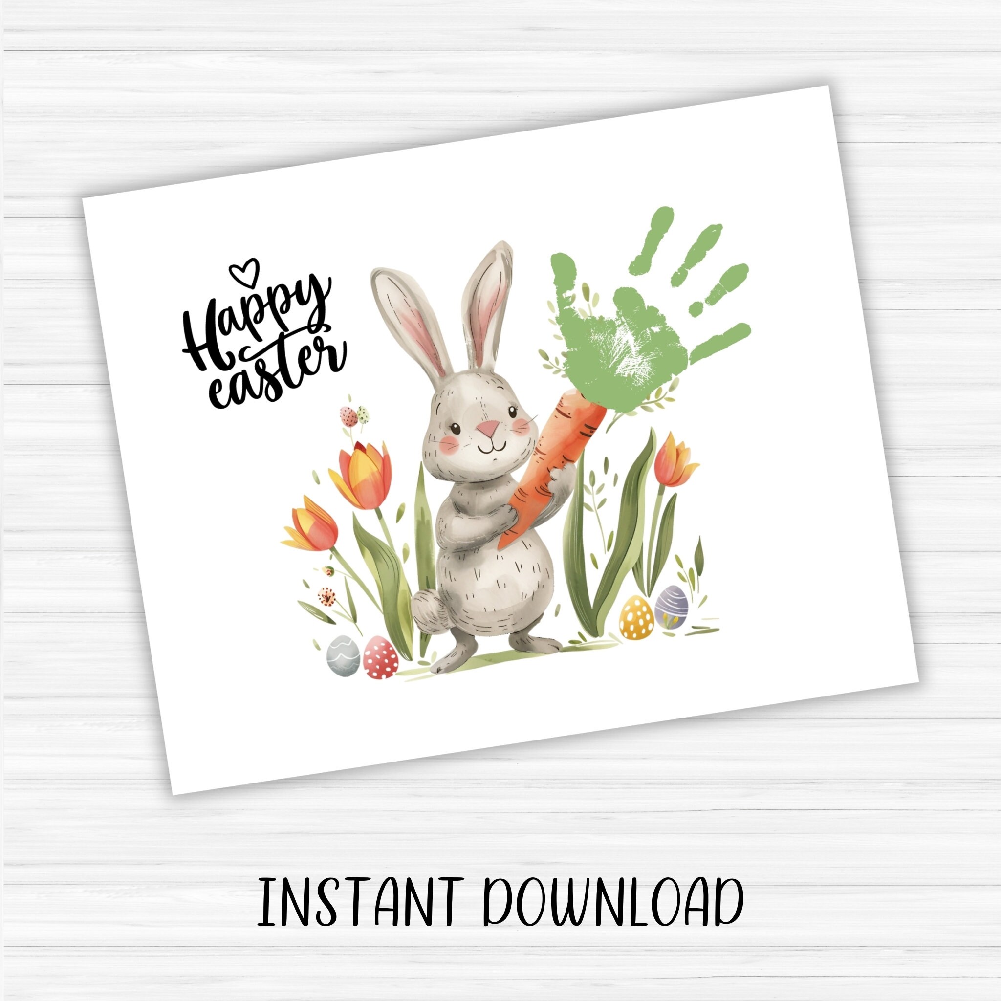 Easter Handprint Art Craft, Printable | Spring Craft | Kids Baby ...