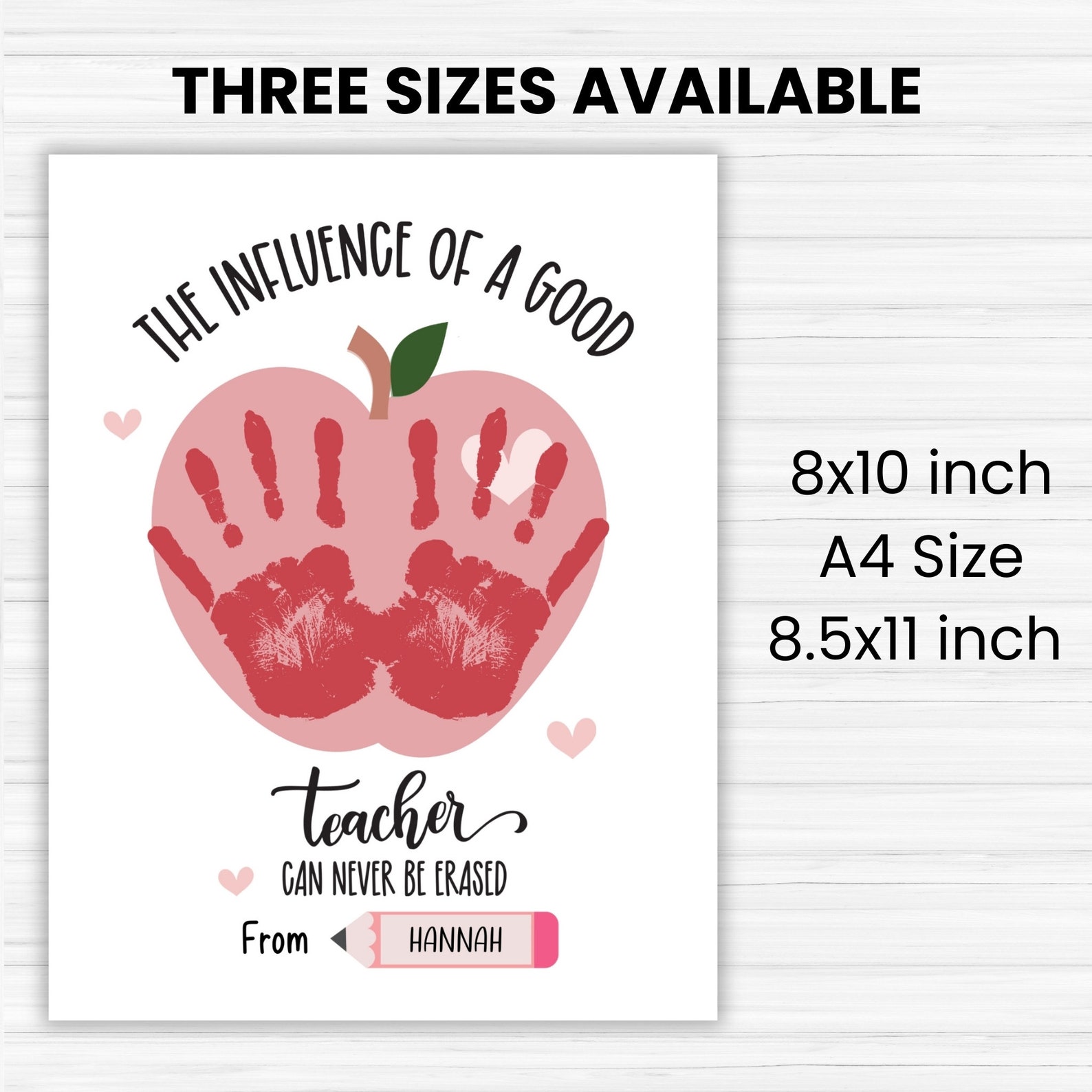Teacher Appreciation Handprint Art Craft, Printable | End of School ...