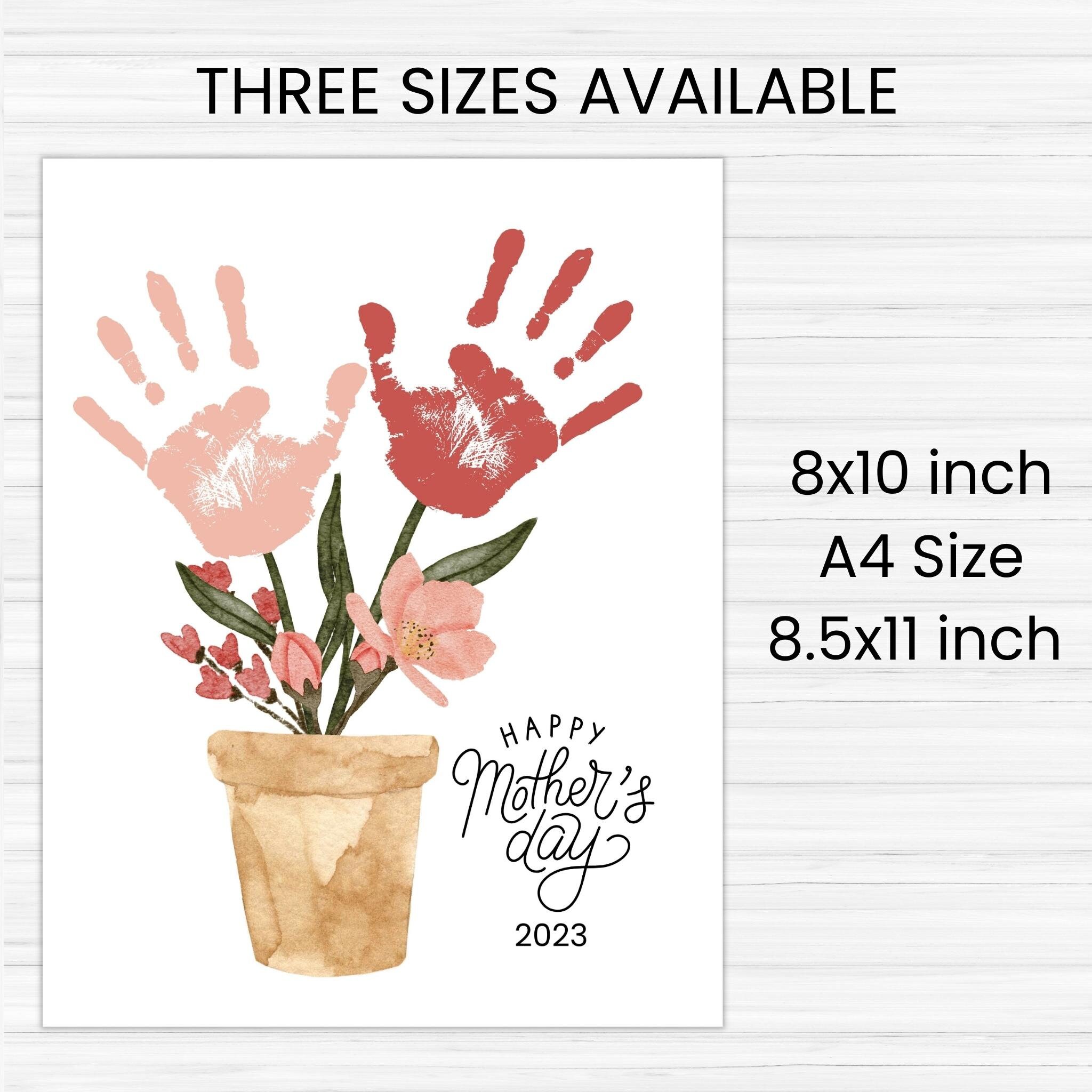 Mothers Day Flower Handprint Art Bundle Printable Mom Craft - Etsy Canada