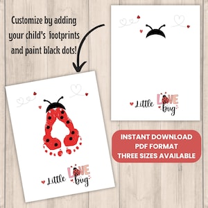 Valentines Footprint Art Craft for Baby, Handprint Art, Valentines Day ...