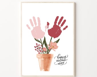 Personalized Handprint Craft Art, Printable Poem for Mom or ...