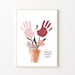 Flower Handprint Craft Art, Printable | for Mom or Grandma Handprint ...