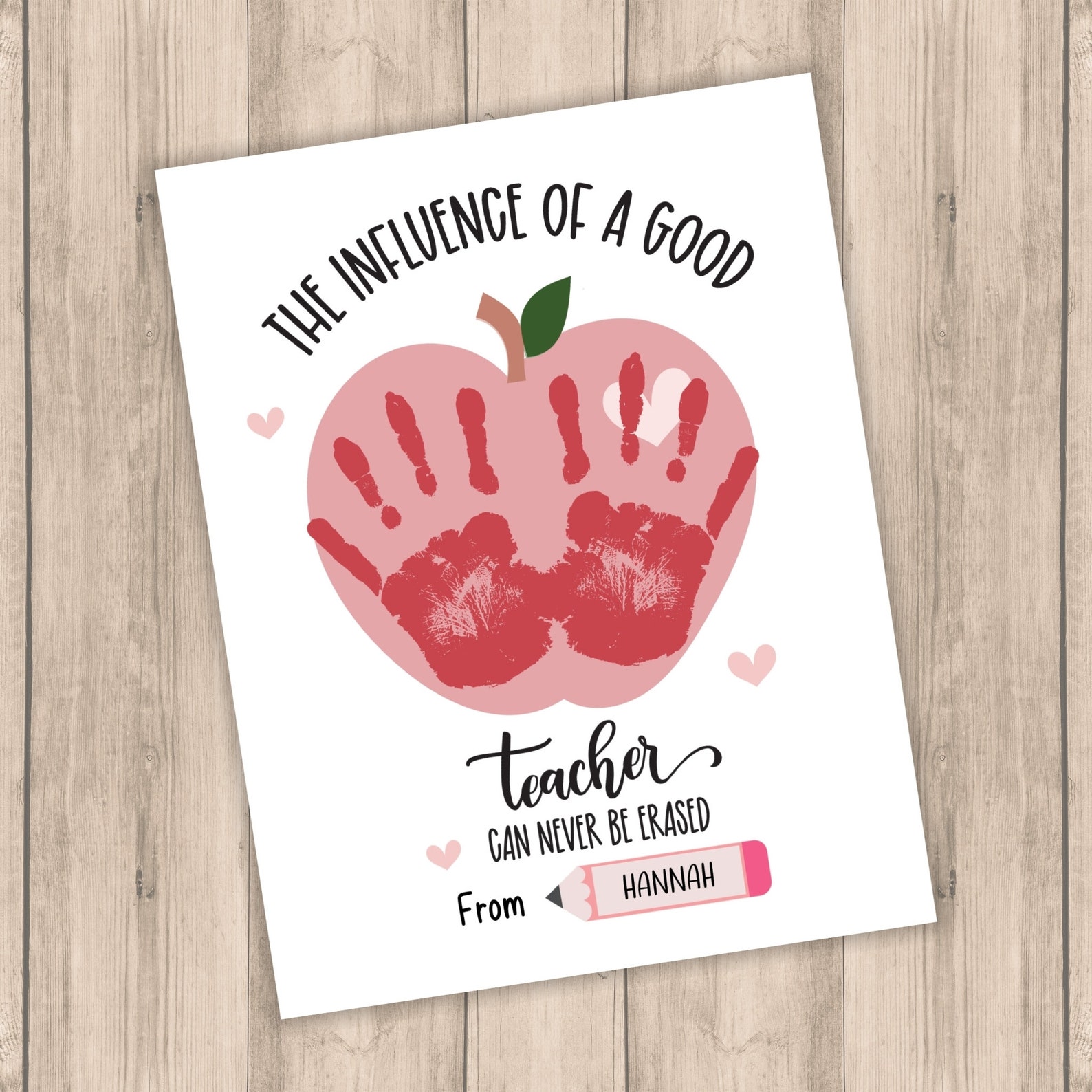 Teacher Appreciation Handprint Art Craft, Printable | End of School ...
