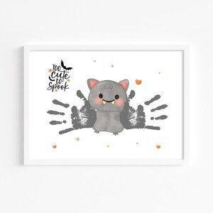 Halloween Bat Handprint Art, Printable Craft | Too Cute to Spook ...