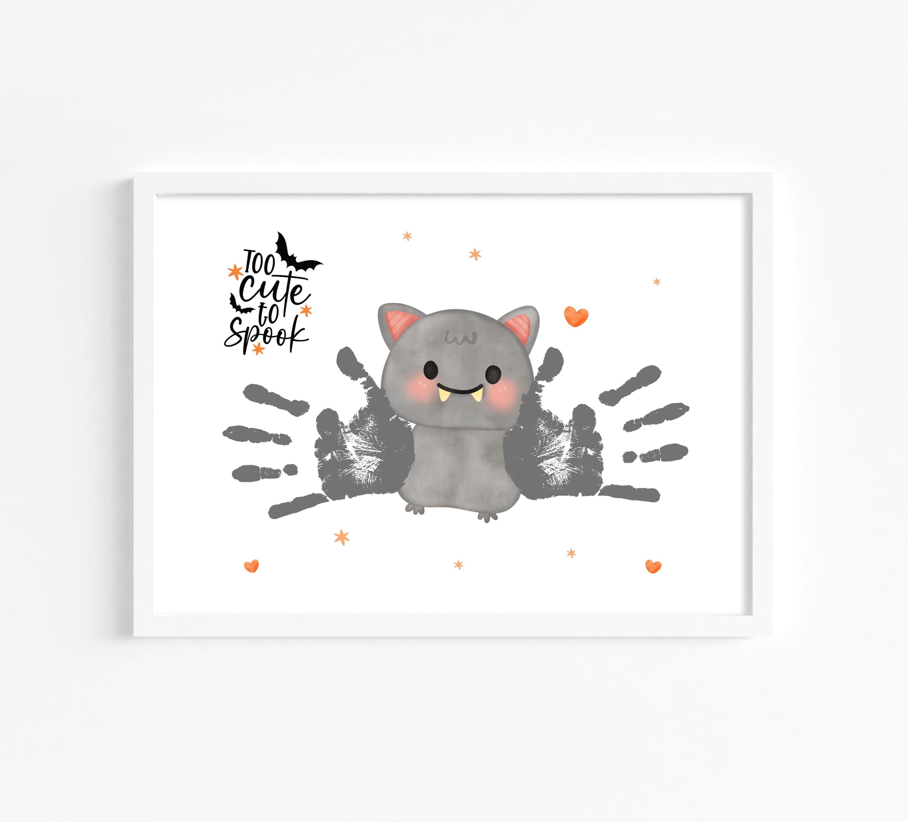 Halloween Bat Handprint Art, Printable Craft | Too Cute to Spook ...