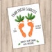 Easter Footprint Art Craft, Printable, Carrot Patch Farm Sign ...