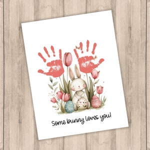 Easter Handprint Art Craft, Printable | Spring Craft | Kids Baby ...