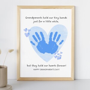 Grandparents Day Handprint Art Craft, Printable | Gift for Grandma or ...