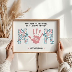 Mother's Day Mom Handprint Art, Printable | Craft for Mom From Baby ...