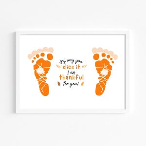 Thanksgiving Handprint Art, Pumpkin Pie, Printable | Footprint Craft ...