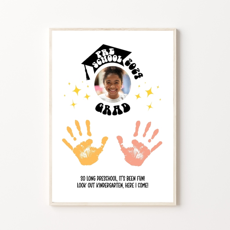 Preschool Graduation Handprint Art Craft, Printable | Last Day of ...