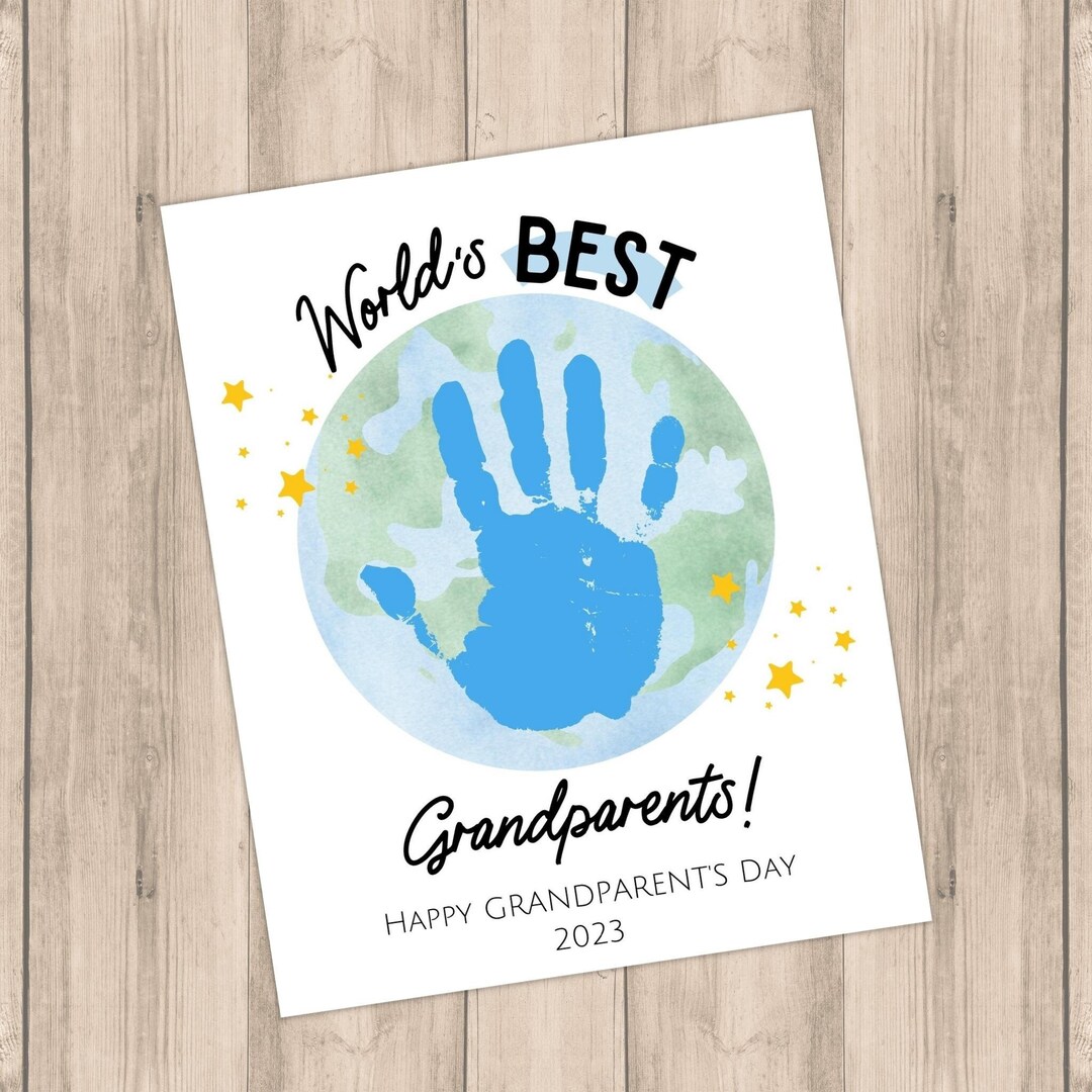 Grandparents Day Handprint Art Craft Printable Gift for - Etsy