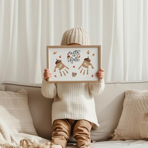 Fall Handprint Craft, Printable | Acorn Handprint Art, Autumn, Kids ...
