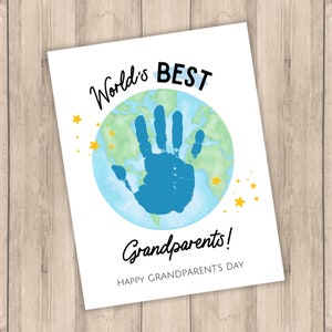 Grandparents Day Handprint Art Craft, Printable | Gift for Grandma or ...