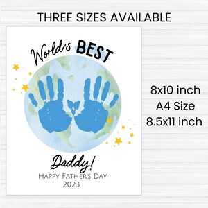 Father's Day Handprint Art Craft Bundle PRINTABLE Gift - Etsy