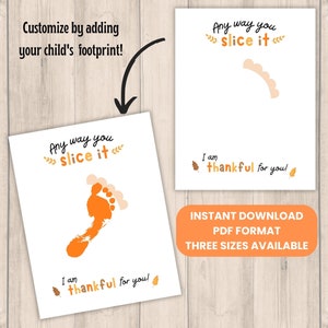 Thanksgiving Footprint Craft, Printable | Thanksgiving Handprint Art ...