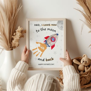 Fathers Day Handprint Art Craft, PRINTABLE | Gift for Dad From Kids ...