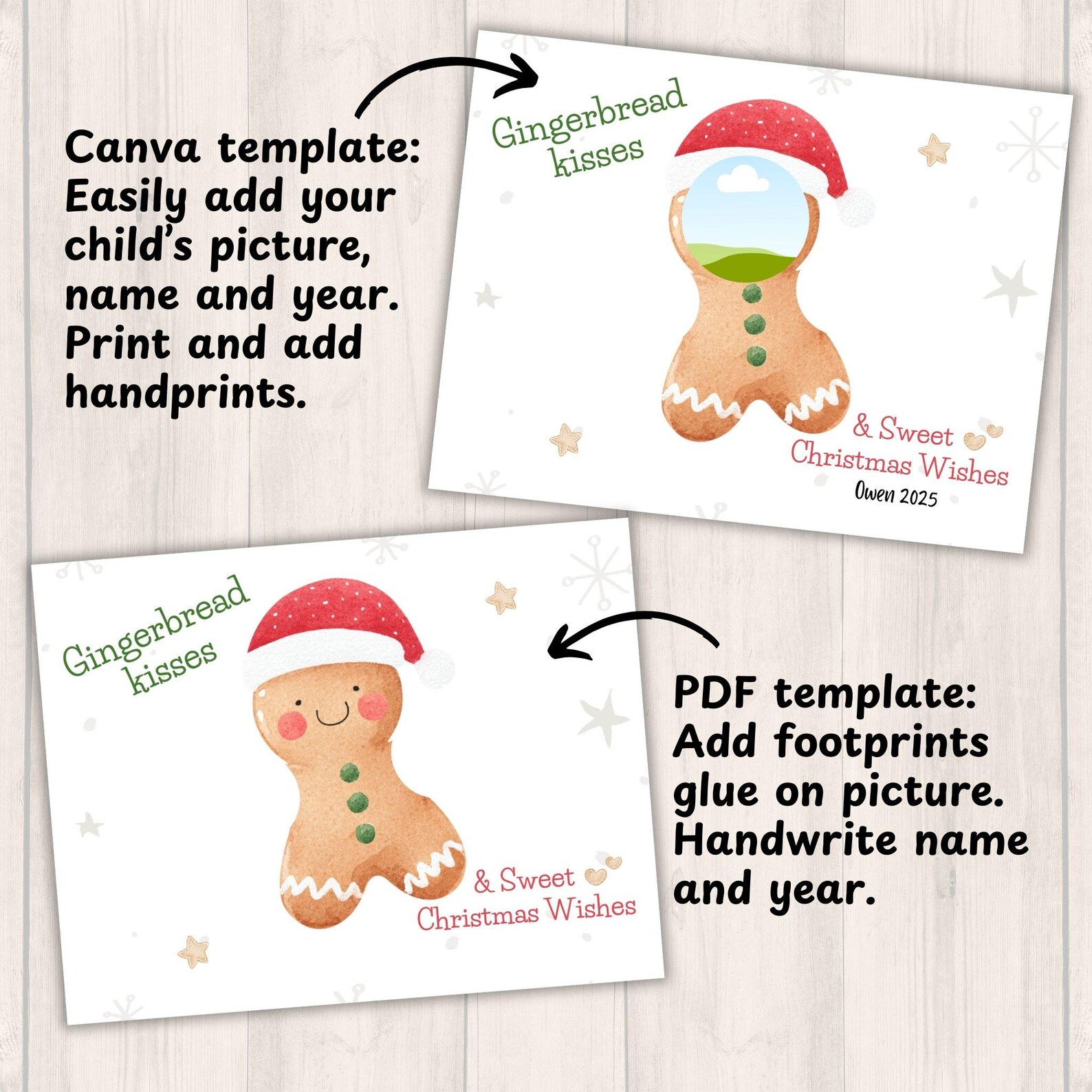 Christmas Handprint Craft Template | Gingerbread Handprint Art With ...
