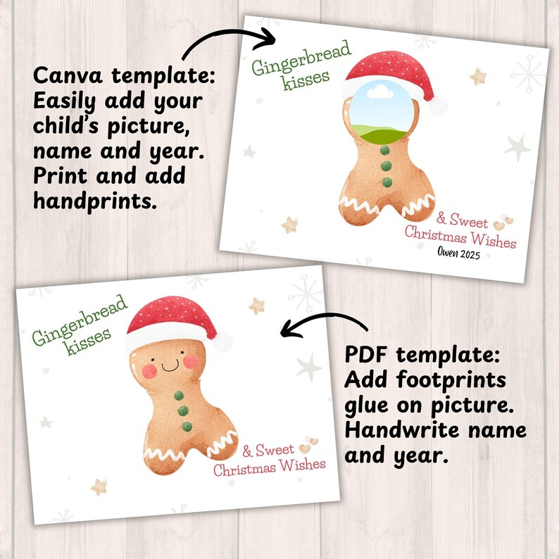 Christmas Handprint Craft Template | Gingerbread Handprint Art With ...