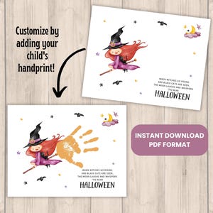 Witch Handprint Craft With Halloween Poem | Toddler, Baby or Preschool ...
