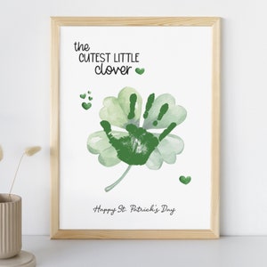 St Patricks Day Handprint Art Craft, Printable | Saint Patricks Day ...